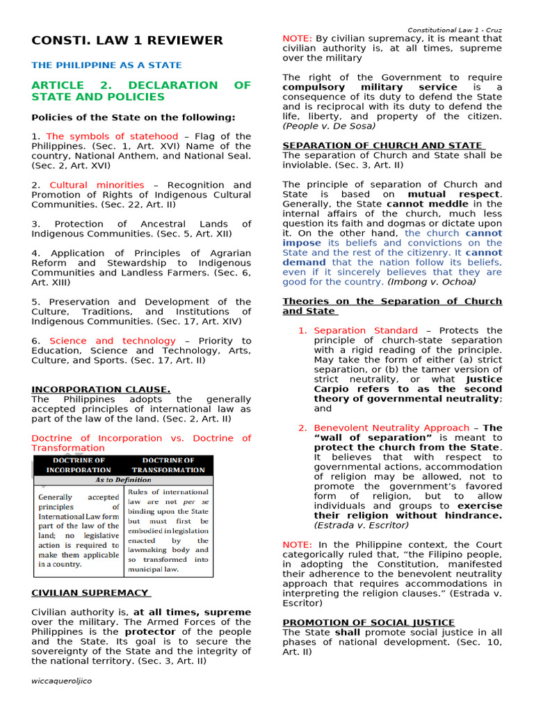 Consti 1 Reviewer 2024 Finals | PDF | Pardon | Impeachment