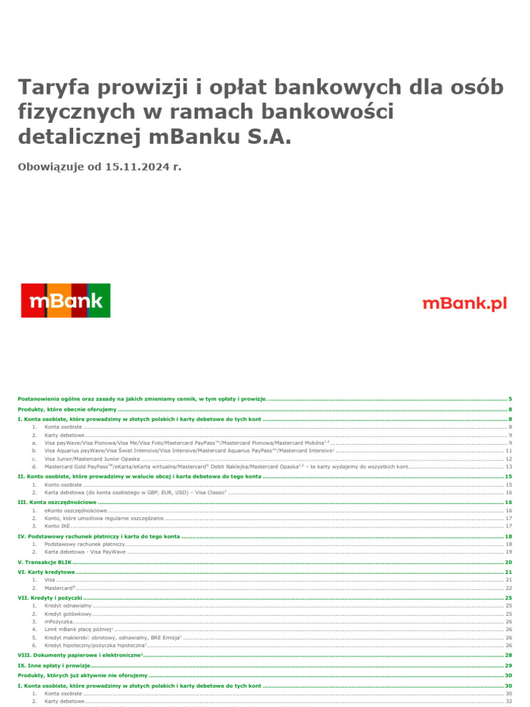 Taryfa Osobyfiz 15 11 2024 | PDF