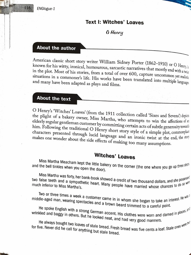 O Henry's Witches' Loaves Analysis | PDF | Dieting | Diet (Nutrition)