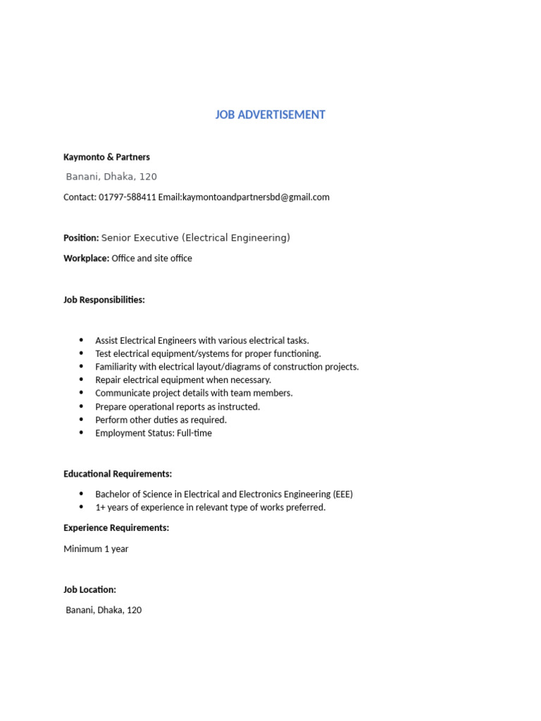 job advertisement | PDF