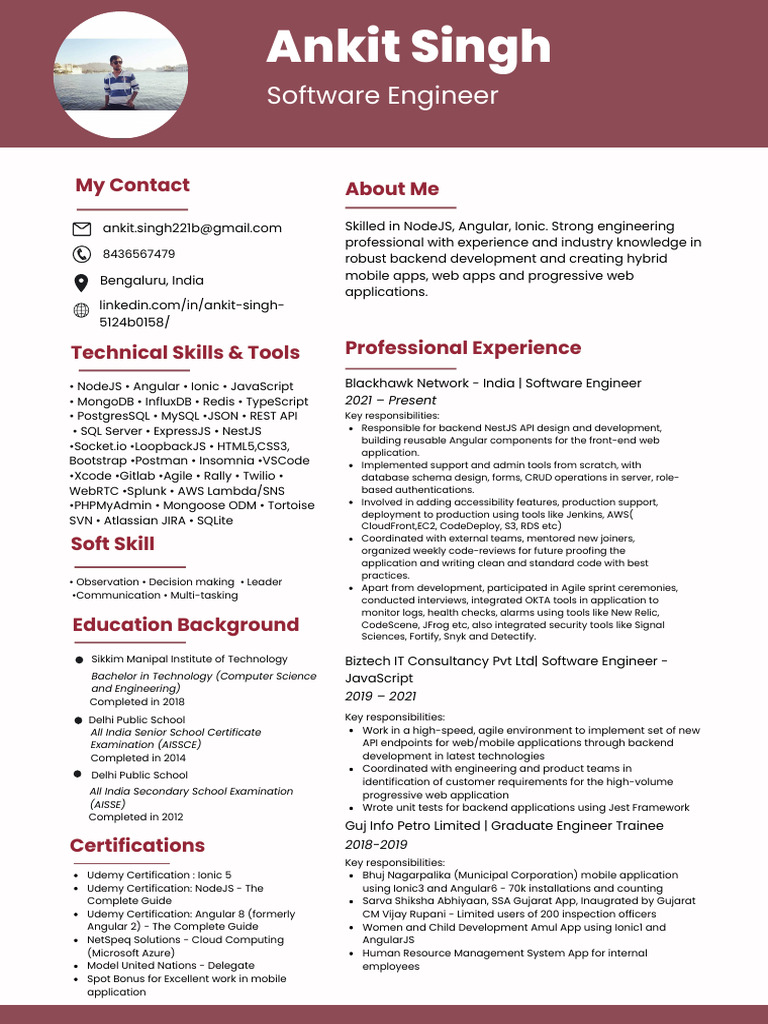 CutShort Ankit Profile Resume l1Cx | PDF | Application Software | Mobile App