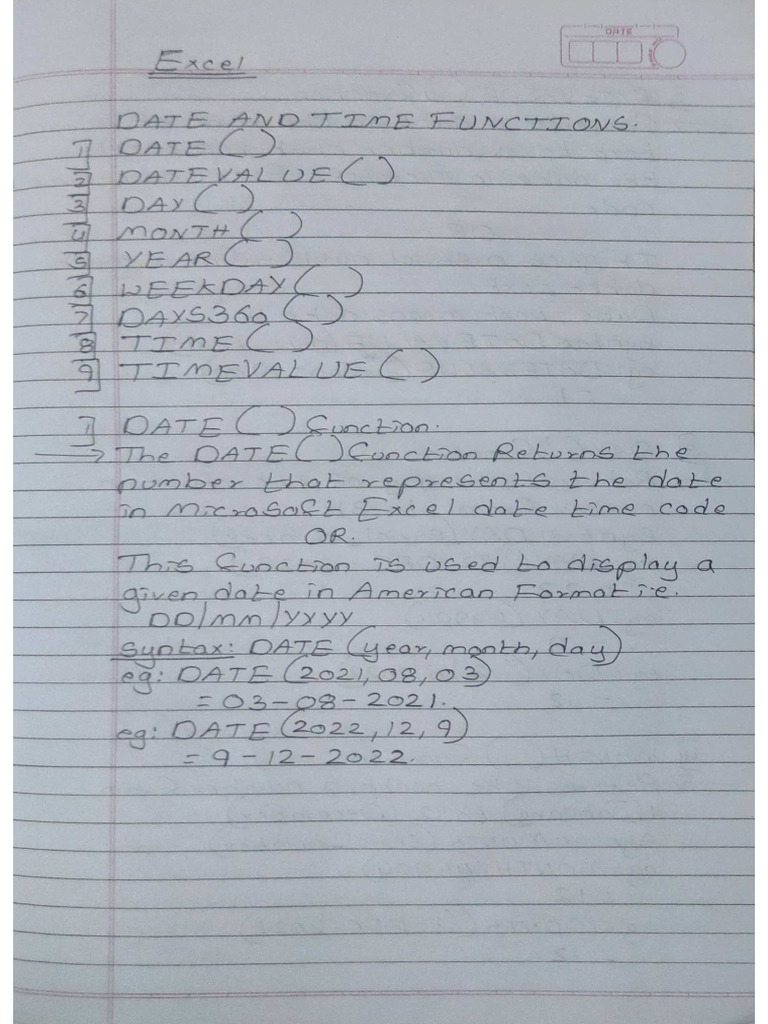 All Excel Functions | PDF