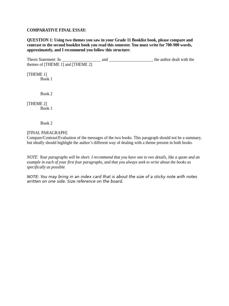 Grade 11 Review Sheet (Final Exam) | PDF | Essays | Citation