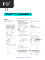 Physics Class 11 Formula Sheets - Thermodynamics FS | PDF | Heat ...