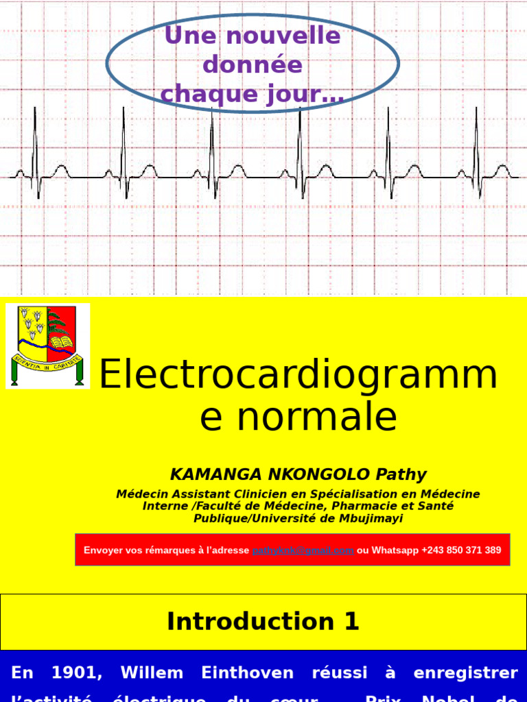 Ecg Normal - 2024 | PDF | Électrocardiographie | Cœur