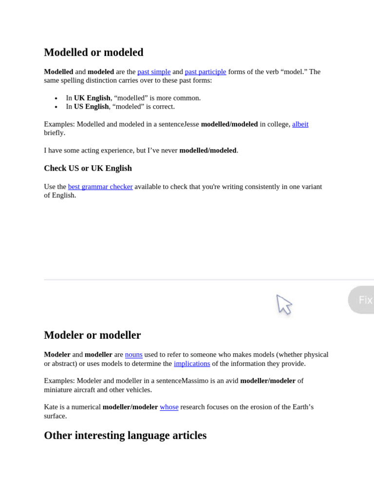 Modelled or Modeled | PDF