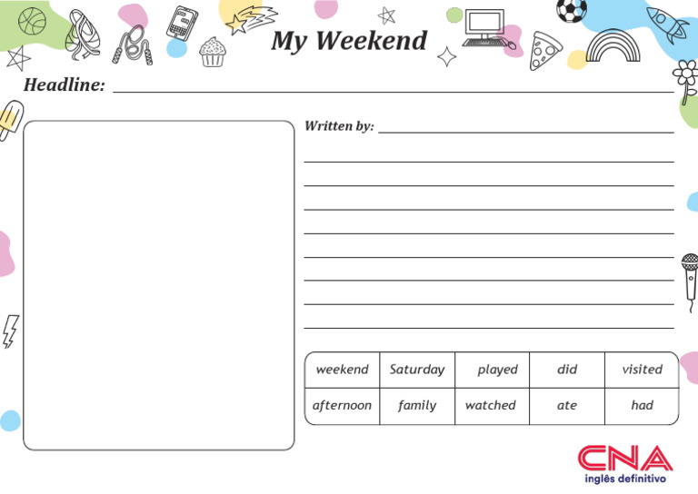 My Weekend Recount Newspaper Kids 4 | PDF