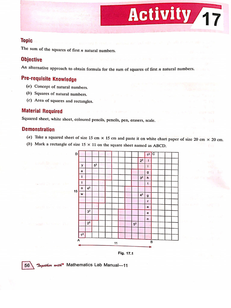 Journal Activity III - XI - Math - Sum of Squares | PDF