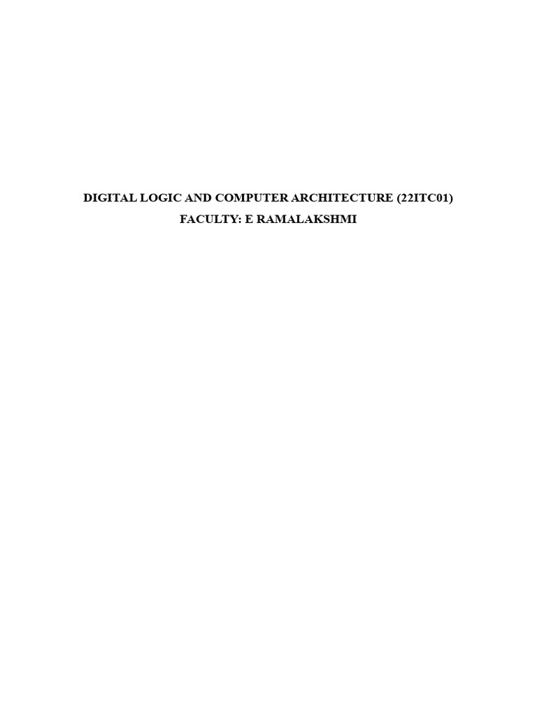 DLCA-22ITC01-UNIT-1 | PDF | Boolean Algebra | Teaching Mathematics