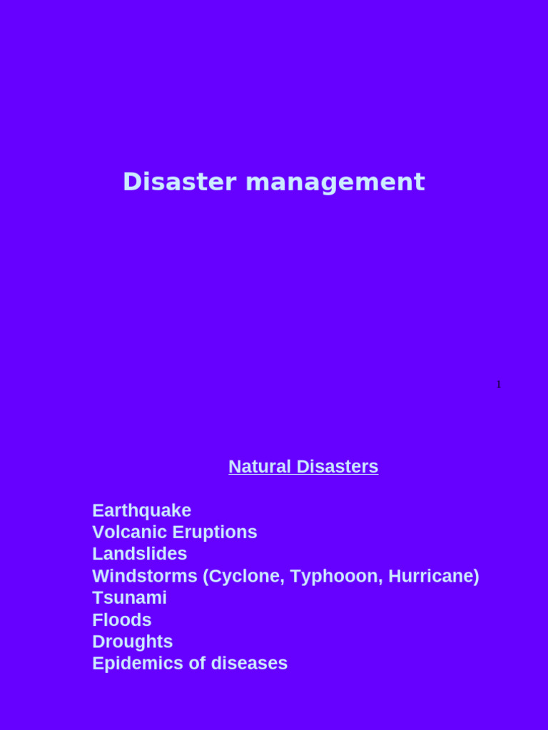 2.disaster Management | PDF | Emergency Management | Natural Disasters