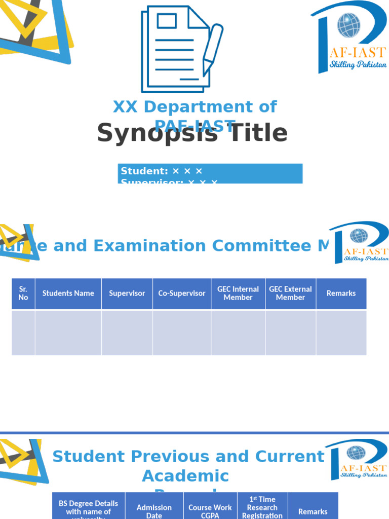Student Research Synopsis Template | PDF