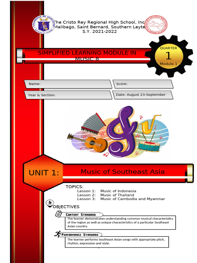 Southeast Asian Music Module | PDF | Musical Instruments | Performing Arts