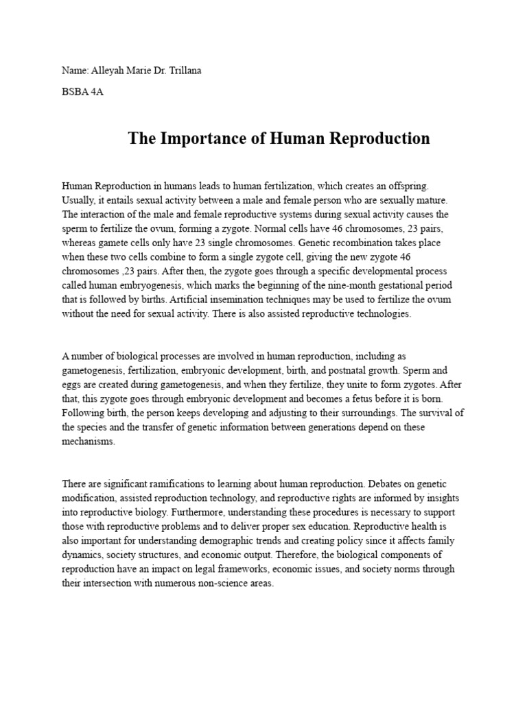 Document | PDF | Human Reproduction | Fertilisation