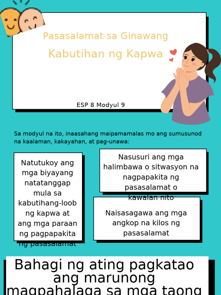 Pasasalamat Sa Ginawang Kabutihan NG Kapwa 1 | PDF
