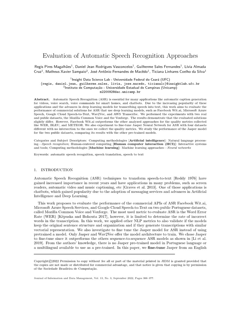 2514-Article Text-11375-1-10-20220919 | PDF | Speech Recognition | Deep Learning