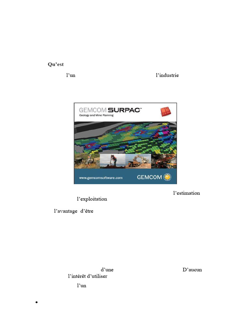 Introduction à Geovia Surpac | PDF | Interface graphique | Menu ...