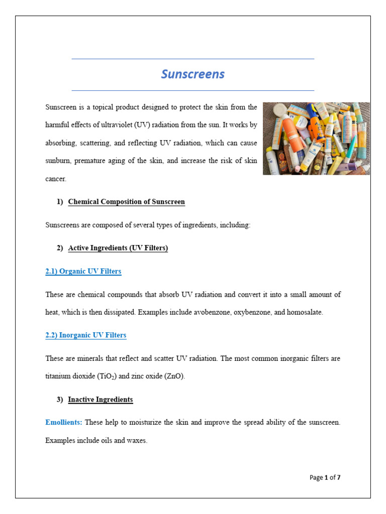 Lecture 03 (GSCI1111) (1) | PDF | Sunscreen | Ultraviolet
