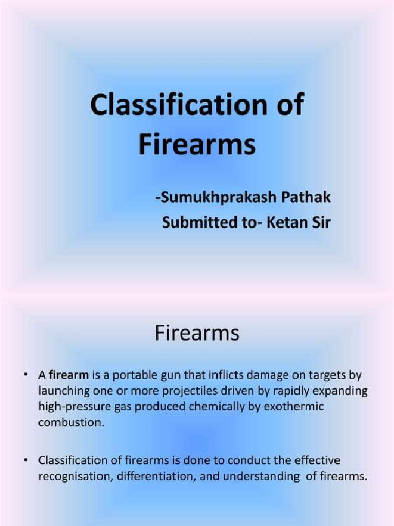 Classification of Firearms-1 | PDF