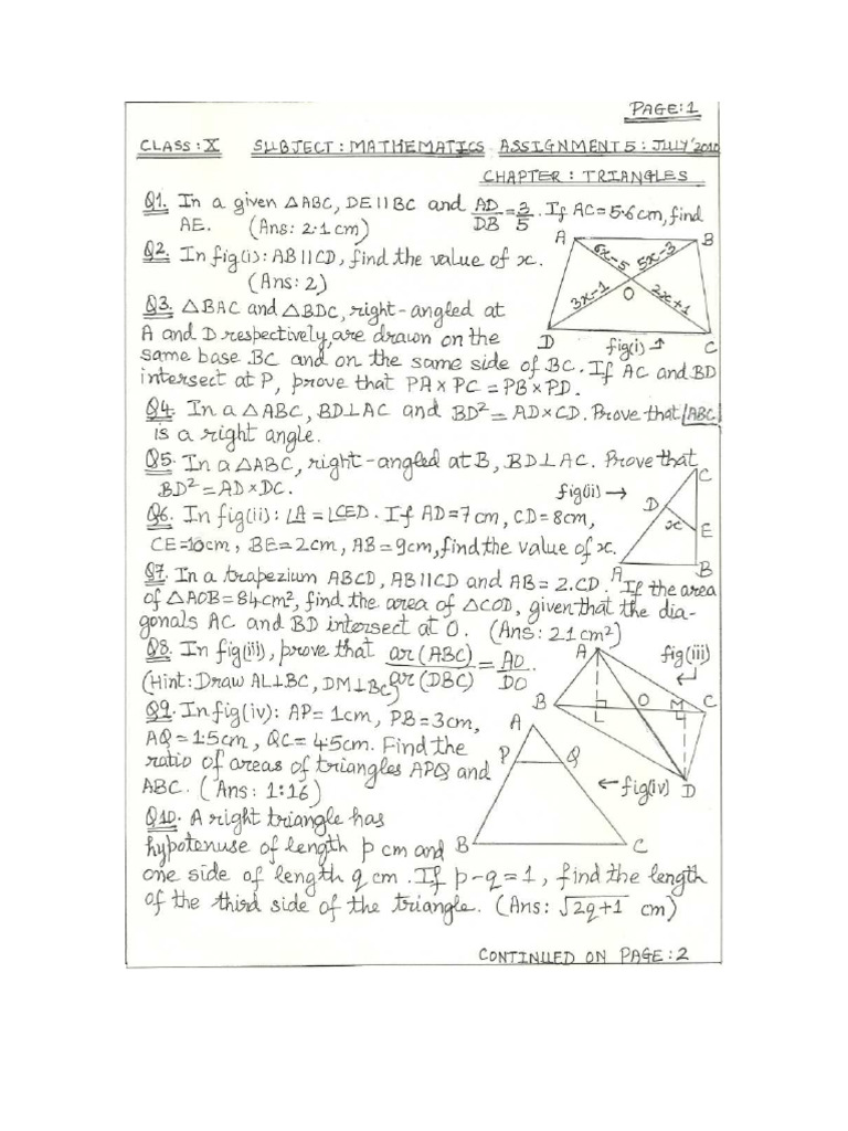 Maths Triangles | PDF