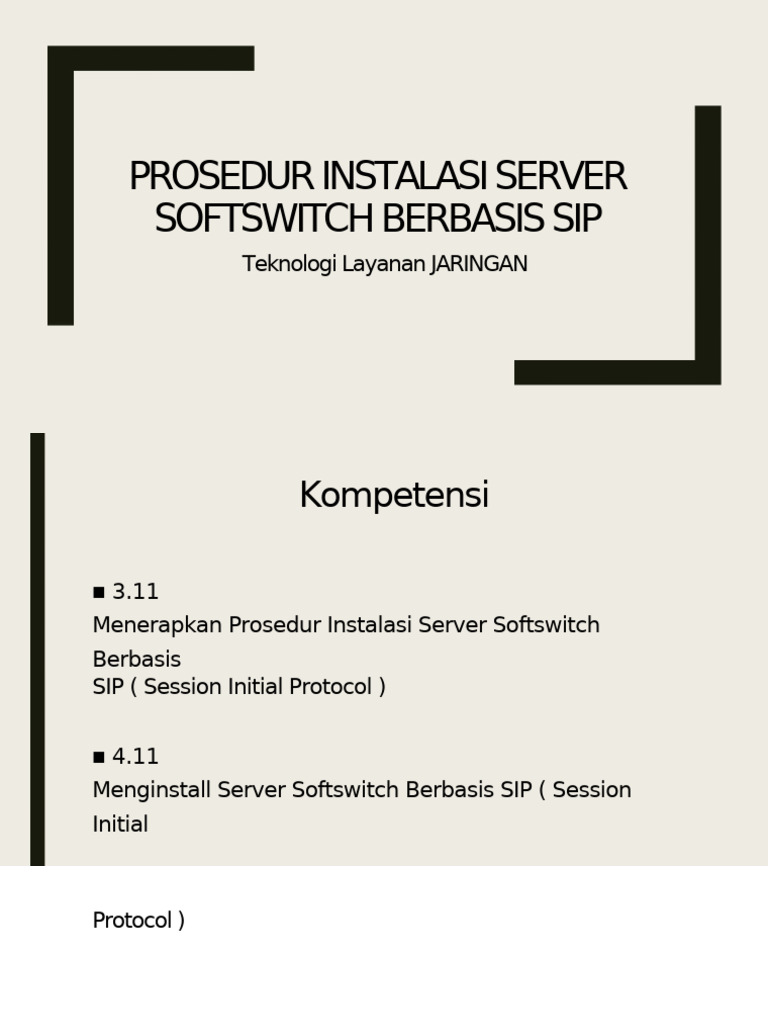 Prosedur Instalasi Server Softswitch Berbasis SIP_ | PDF
