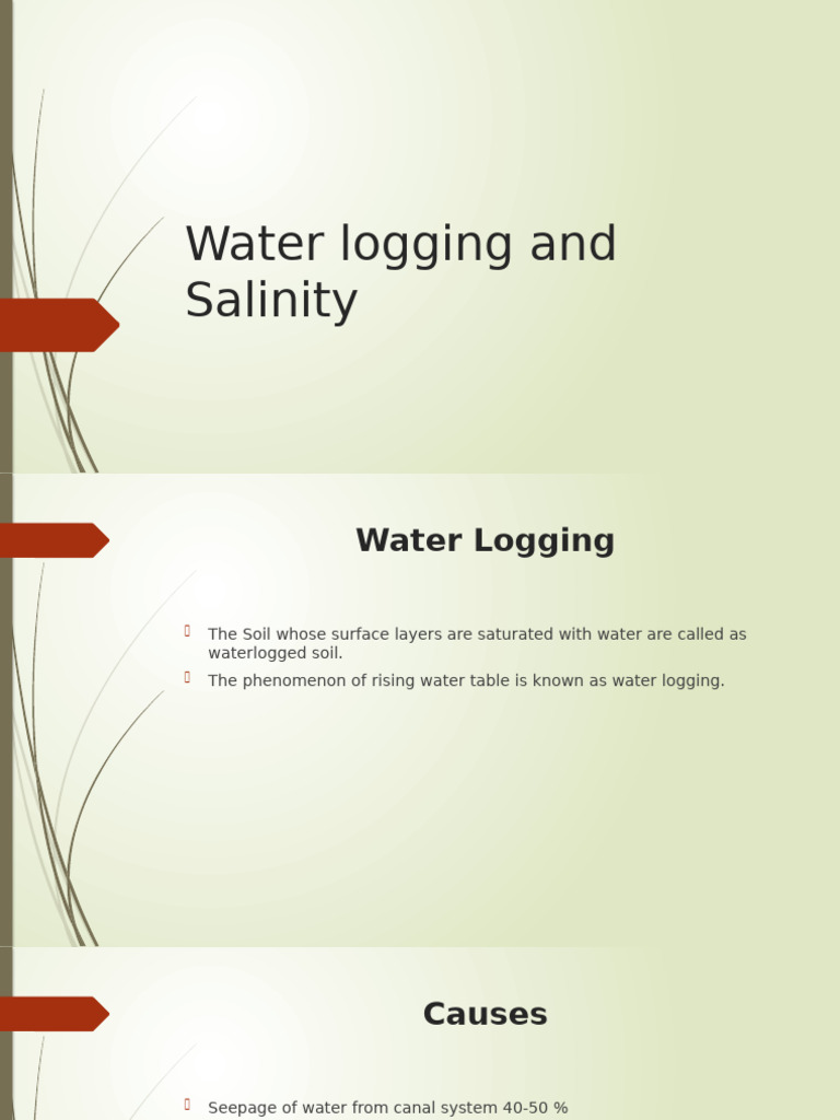 Water Logging and Salinity | PDF