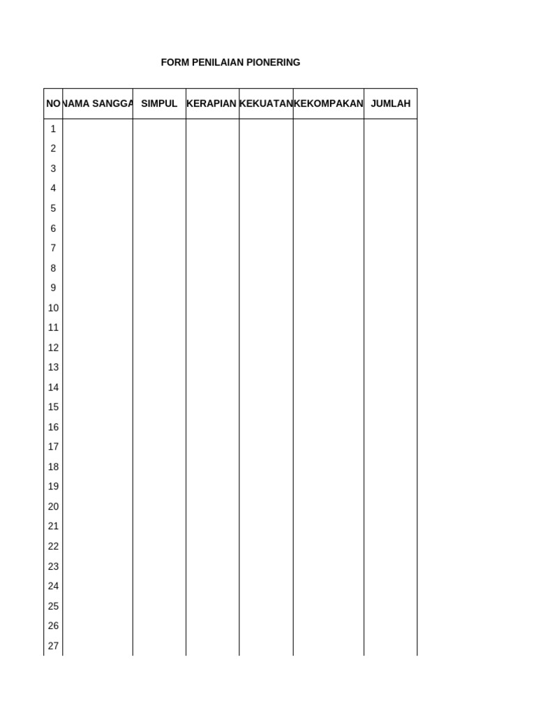 Form Penilaian-Wps Office | PDF