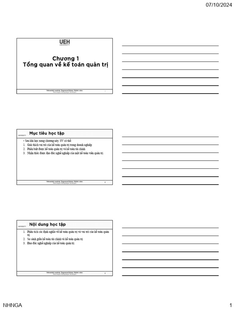 Lý thuyết c1 KTQT | PDF