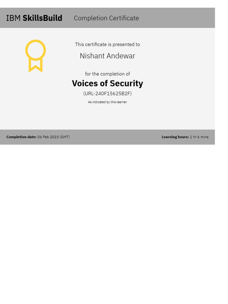 SkillsBuild Certificate | PDF