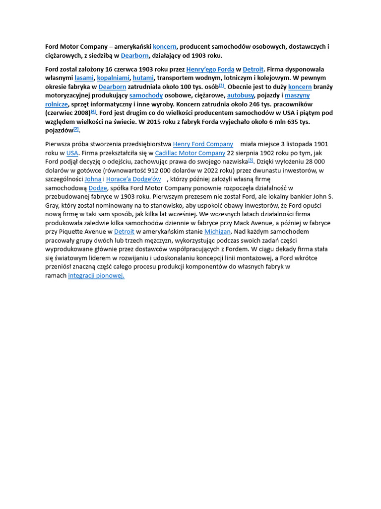 Ford Motor Company | PDF