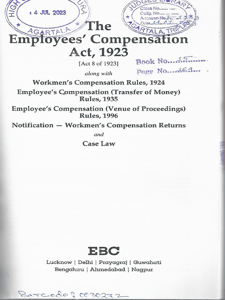 Employee's Compensation Act, 1923 | PDF