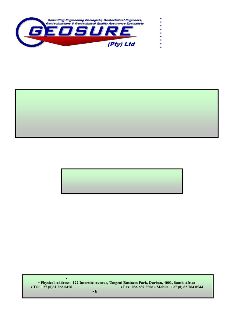 C4 - Geosure Report - Bridges | PDF | Geotechnical Engineering | Silt