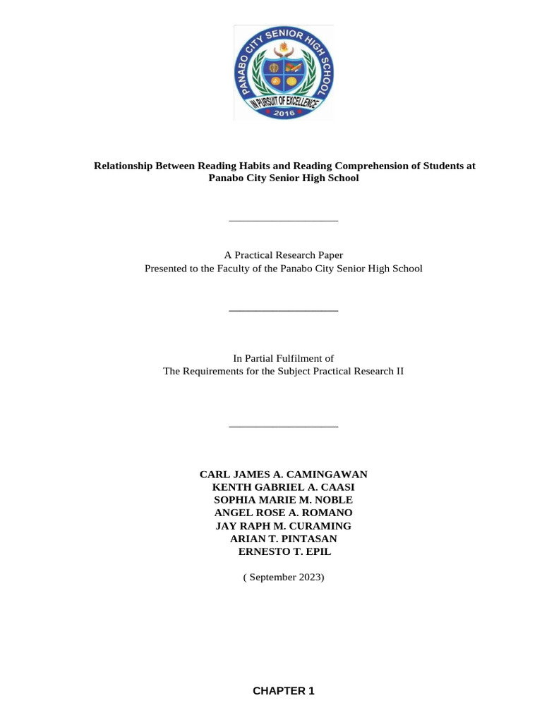 G1 PR 2 With Methodology | PDF | Reading Comprehension | Sampling ...