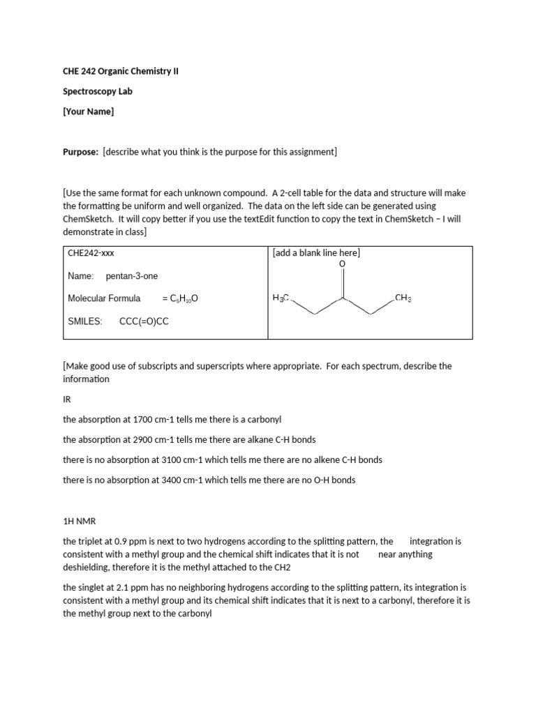 Spectra Report Template | PDF