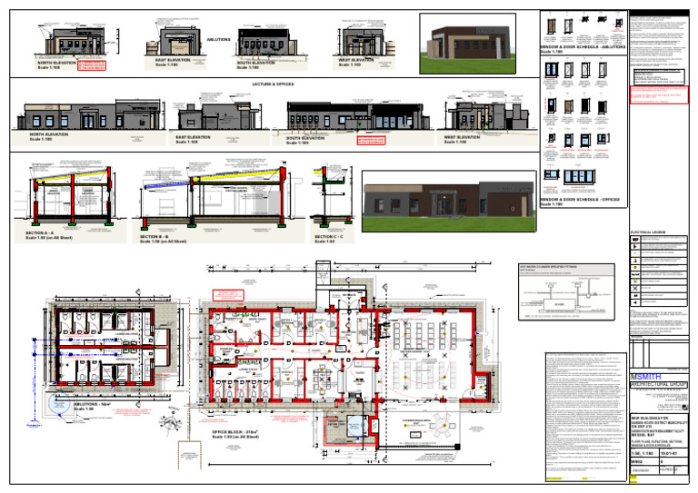 (FARM 419) W002 R (0) Ablutions & Offices Floor Plan, Elevations ...