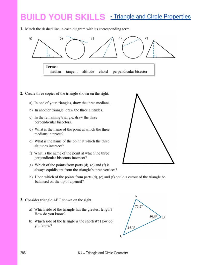 BHN Triangle and Circle Properties | PDF | Triangle | Circle