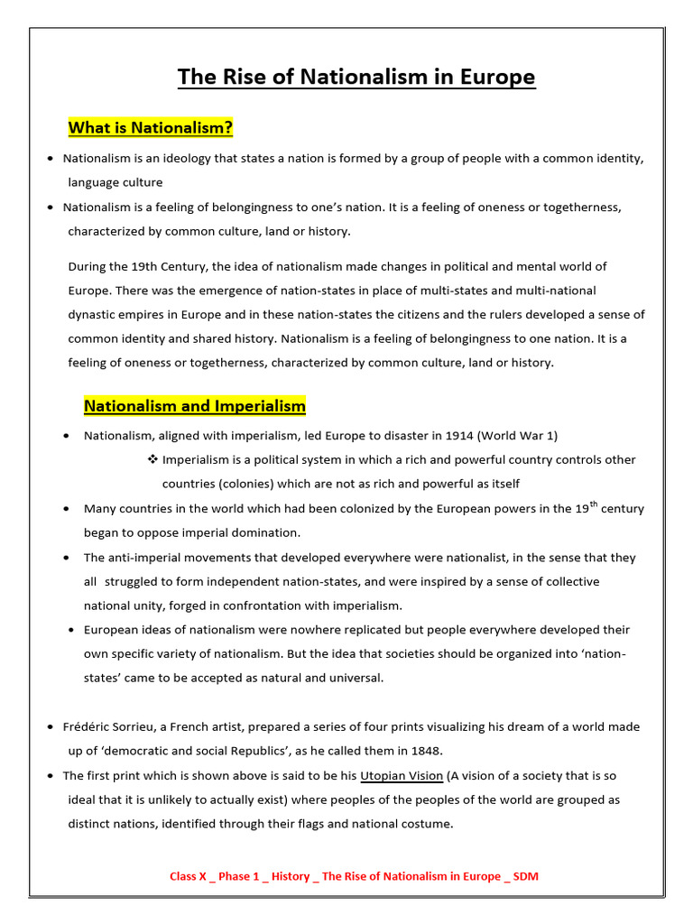 Nationalism's Rise in 19th Century Europe | PDF | First French Empire ...