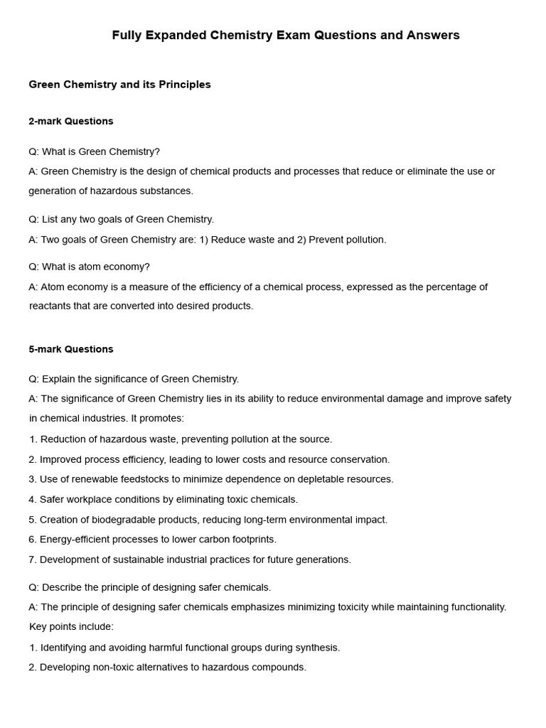 Chem Mod3 Peak | PDF | Green Chemistry | Chemistry