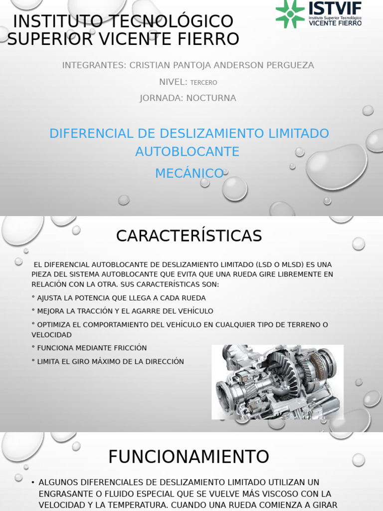 Expocicion Diferencial1.12 | PDF | Engranaje | Embrague