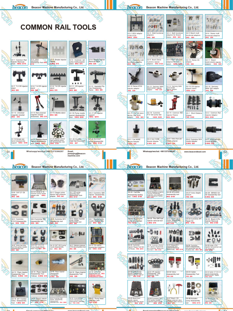 Common Rail Injector Tools & Equipment | PDF | Fuel Injection