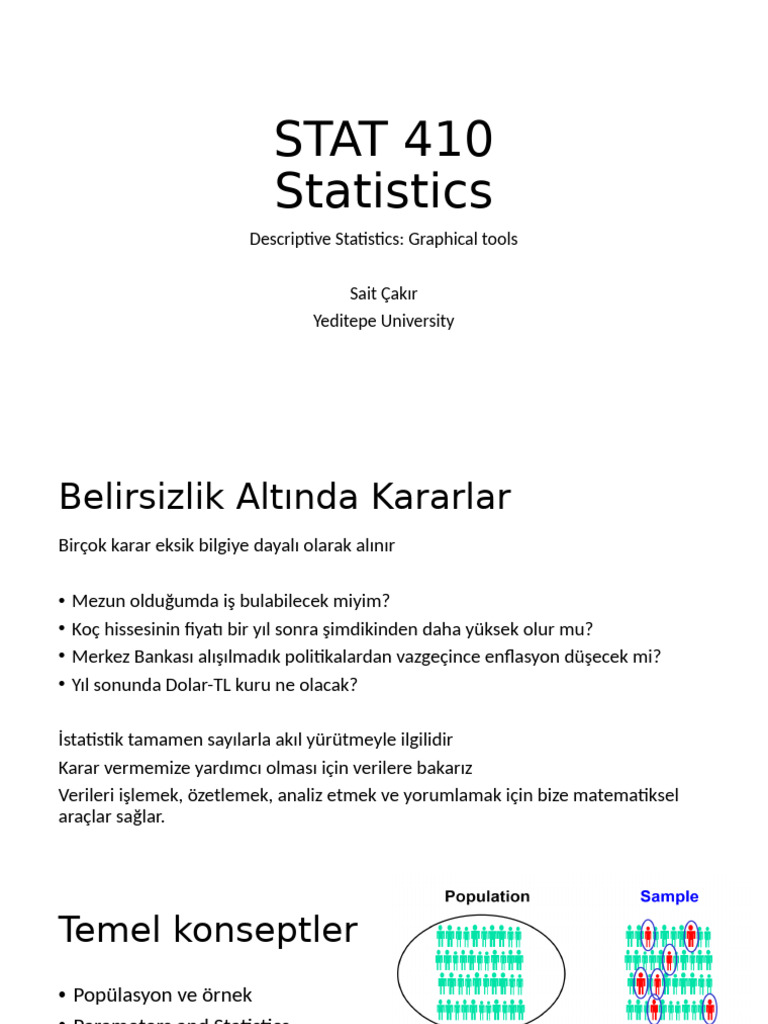 Descriptive Statistics - Graphical Methods | PDF