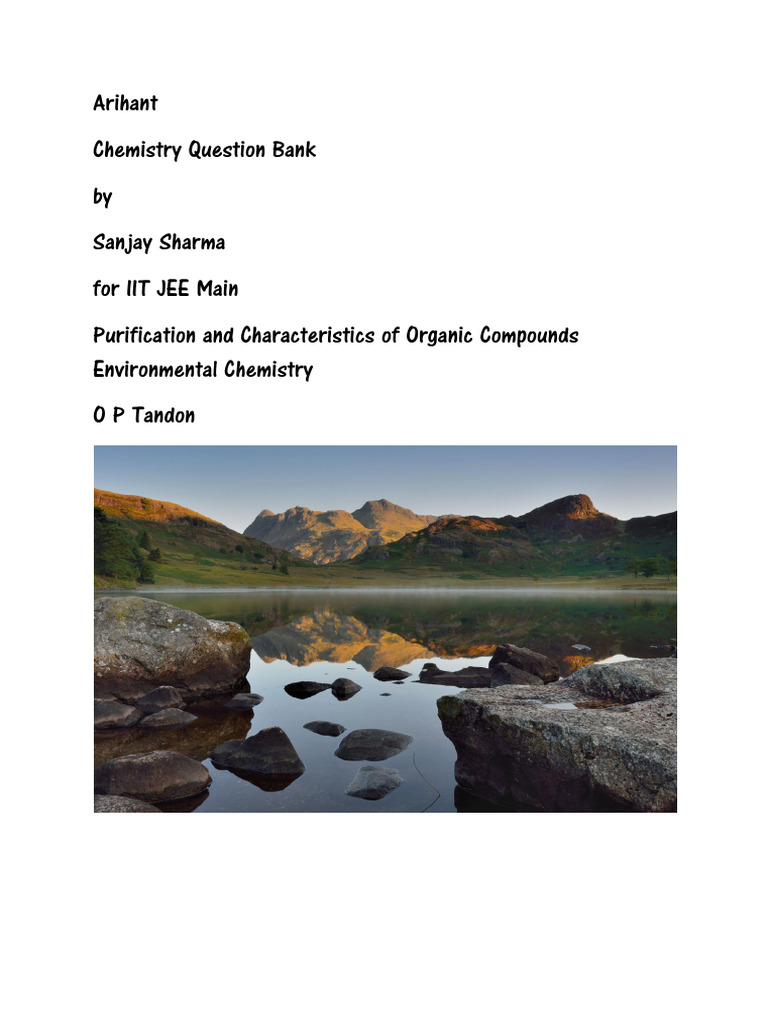 (Chemistry Question Bank For IIT JEE NSEC INChO NEET) Sanjay Sharma O P ...