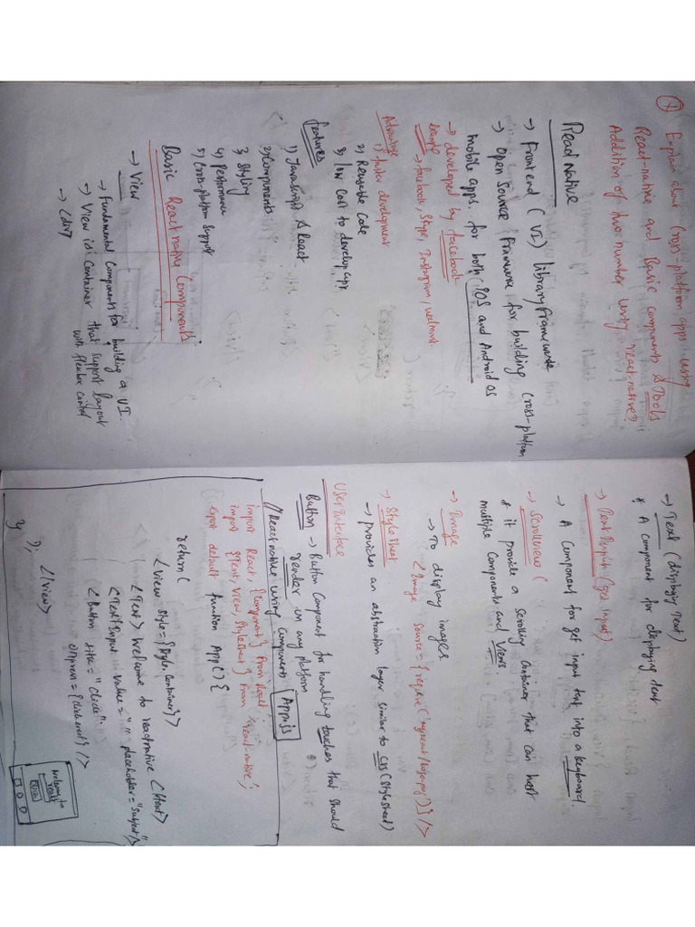 Cross-Platform-App Using Reactnative With Basic Component With Example | PDF
