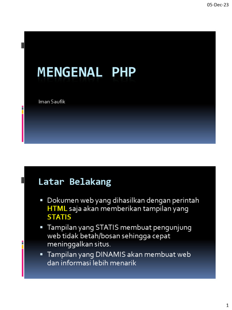 Mengenal PHP | PDF