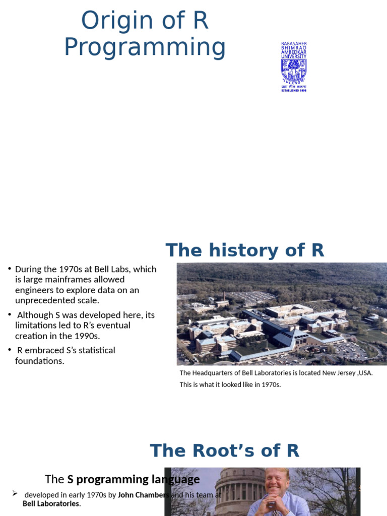 Origin of R Programming | PDF | R (Programming Language) | Computer Programming