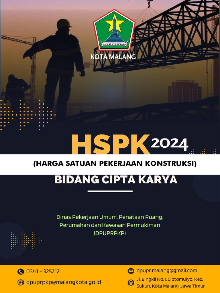 HSPK KOTA MALANG TAHUN 2024 Bidang Cipta Karya | PDF
