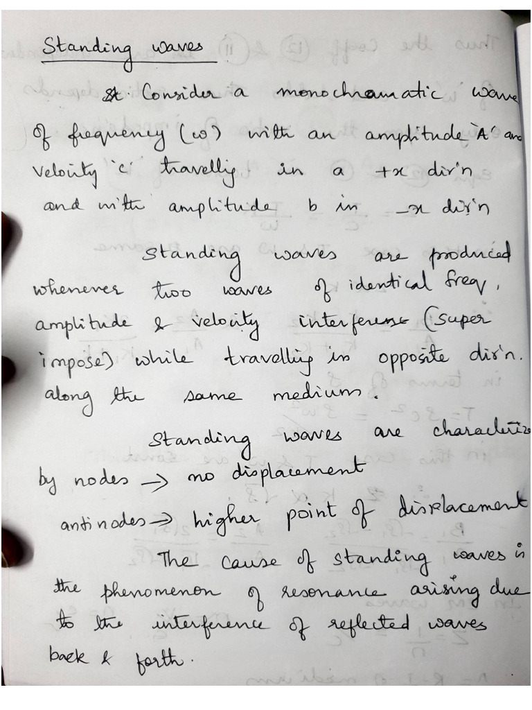 Standing Wave Notes | PDF
