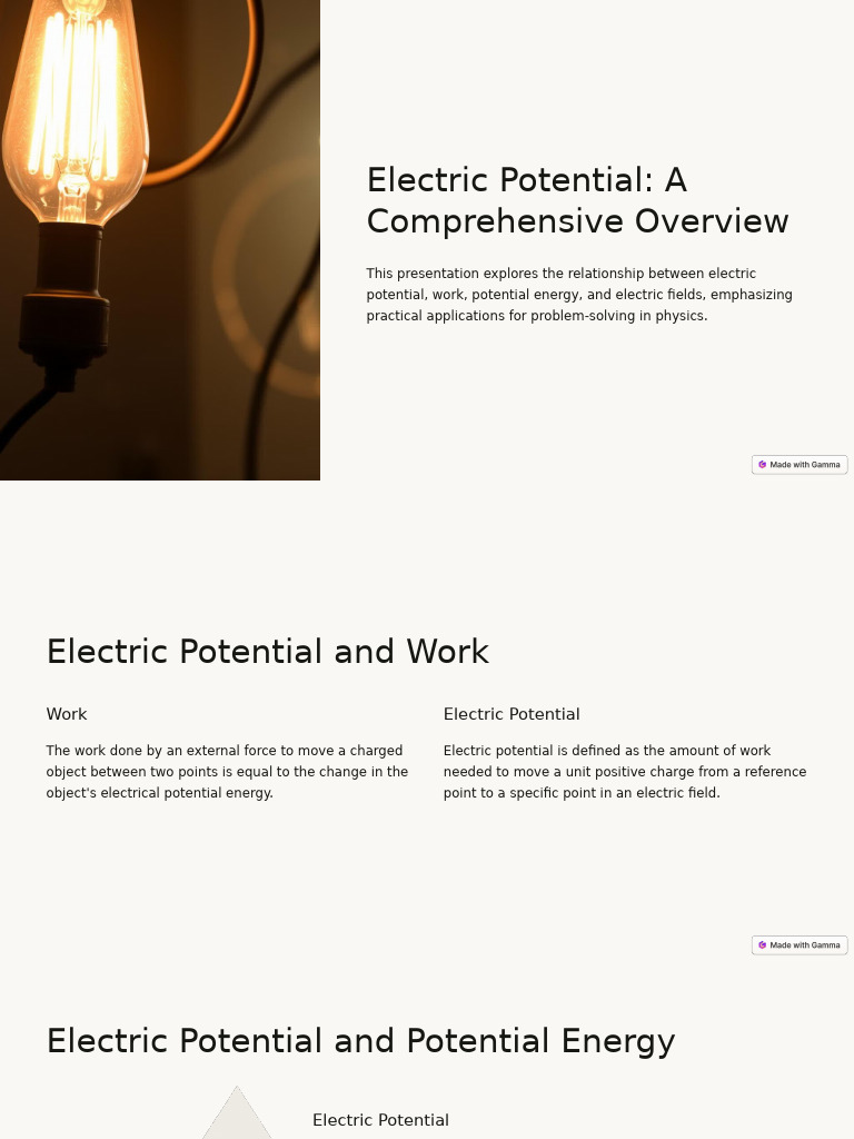 Electric Potential A Comprehensive Overview | PDF | Electricity ...