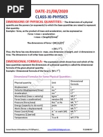 MasteringPhysics Dimensions of Physical Quantities | PDF | Mechanical Engineering | Physics
