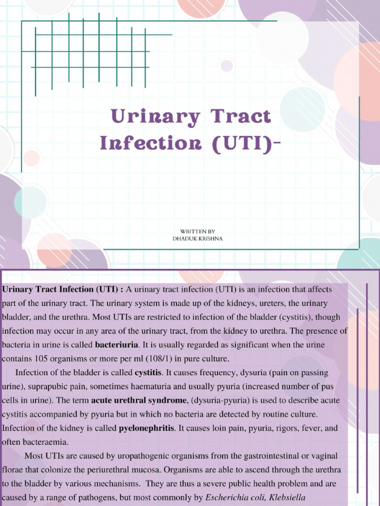 Urinary Tract Infection (UTI) - Compressed | PDF