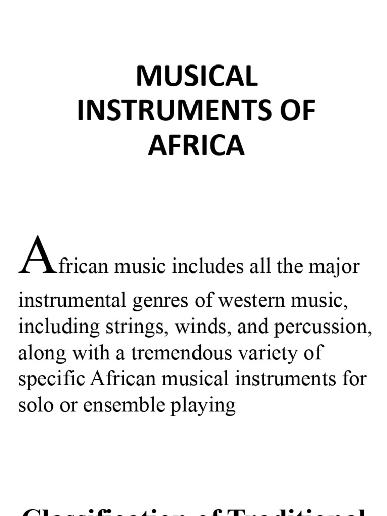 African Musical Instruments Guide | PDF | String Instruments | Musical ...